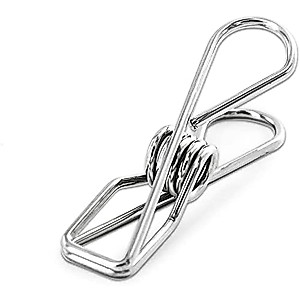 H&W 66pcs Chip Clips, Small Stainless Steel Clothes pins Clips for Laundry, Food Package, Chips Bag, Photos, Parper, 2 Inch