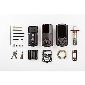 Kwikset 99150-003 SmartCode 915 Touchscreen Electronic UL Deadbolt with Smart Key, Venetian Bronze