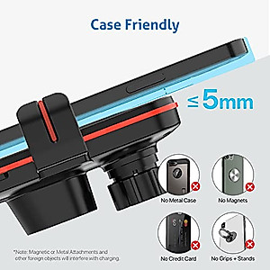 SooPii Wireless Car Charger Mount, 15W Qi Fast Charging, Auto-Clamping,2 Styles Air Vent Phone Holder Included, Compatible with iPhone 13/12/11,Samsung S21/S20 and Others