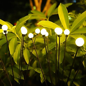 Anordsem Garden Lights 2 Pack, Solar Powered Fairy Lights for Outdoor Front Porch, Yard, Tree, Backyard, Patio, Pathway Decor, Outside Lighting Decorations (Warm White)