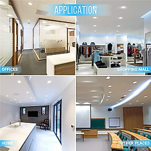 LEDMyplace 4 inch 10W Round Dimmable Retrofit LED Recessed Downlight, Pack of 4, 3000K Warm White, 650 Lumens, Replace of 35W, Baffle Trim Can Lights for Ceiling, Indoor Lighting for Home, Kitchen