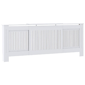 vidaXL Radiator Cover, Radiator Guard for Home Office, Heater Cover for Living Room Decorative, Heating Cabinet Protective Cover, White MDF