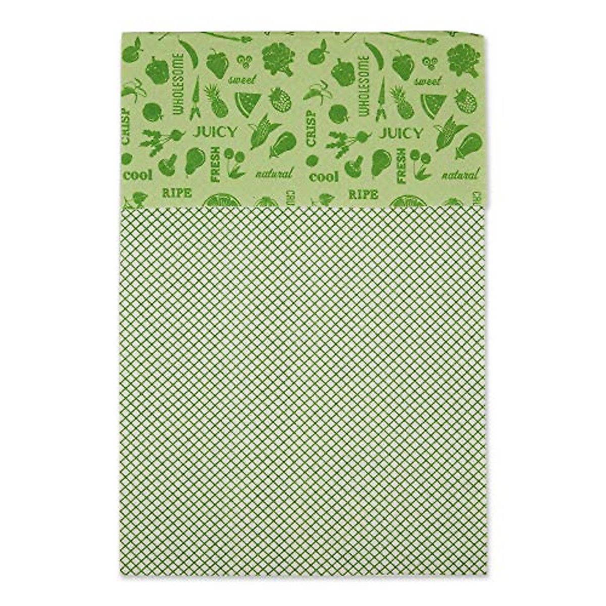 DII Fridge Liner Collection Non-Adhesive, Cut to Fit, 12x24, Green Veggies, 6 Piece