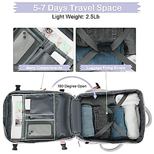 Hanples Extra Large Travel Backpack for Women as Person Item Flight Approved, Waterproof 40L Carry On Backpack, 17 Inch Laptop Backpack For Hiking Casual Bag (Gray Purple)