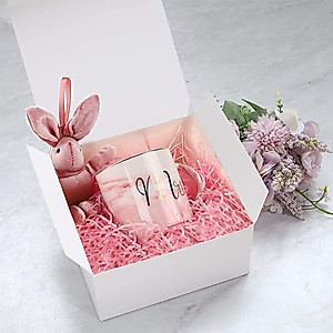 Starrky Kraft Paper Gift Boxes, 12PCS Kraft Paper Present Packaging Boxes 8 x 8 x 4 Inches Kraft Cardboard Gift Boxes for Valentine's Day Christmas Bridesmaid Proposal Birthdays Weddings Crafting