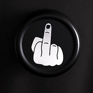 Funny Christmas Gifts Coffee Mug Tumbler with Middle Finger on the Bottom for Men and Women - White Elephant Gifts for Adults - Christmas Gifts Unique Holiday and Birthday Gag Gifts, 20oz Black