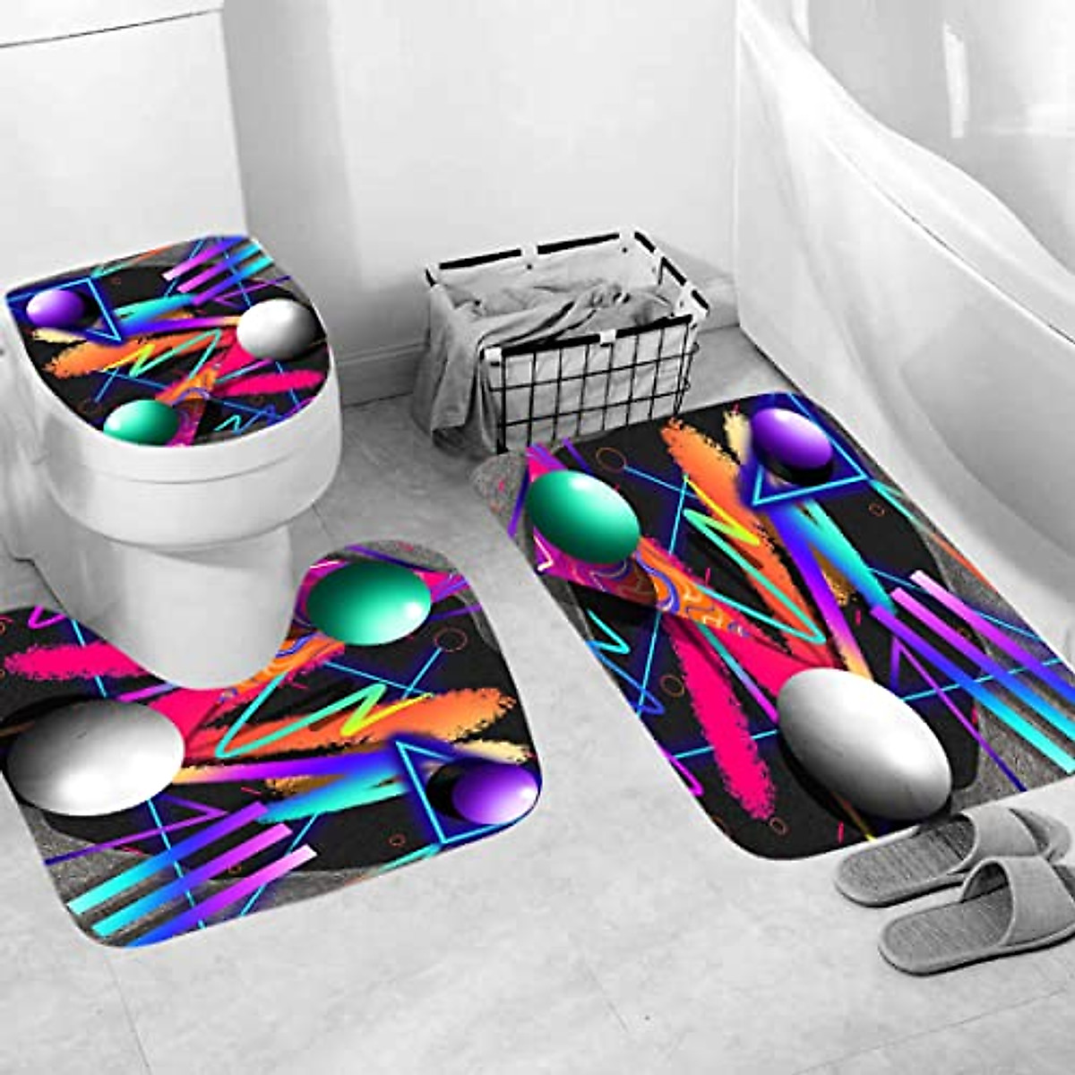 80's Retro Folder Art Bathroom Set