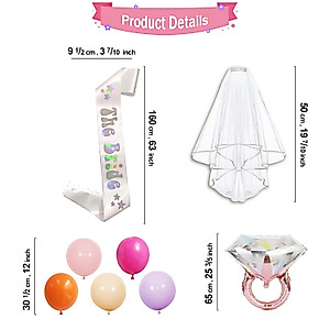 Dazed and Engaged Bachelorette, 86 Pcs Dazed and Engaged Decorations, Bachelorette Party Decorations Wedding Bridal Shower Party