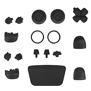 Full Set for , Thumbsticks Buttons R1 L1 R2 L2 ABXY Buttons Controller Replacement Parts for (Black) [video game]