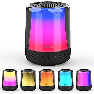 ZEALOT Bluetooth Speaker, Portable Bluetooth Speaker with 11 Colors Lights, 24W Loud HD Stereo Sound, Super Bass Wireless Speaker,V5.2 Bluetooth, Dual Pairing,TF Card/USB/AUX for Party,Home,Outdoor