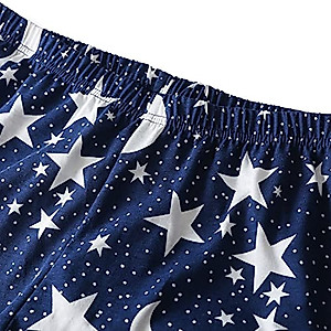 QUCH Womens Pajama Sets Plus Size Sleepwear Tops with Capri Pants Cotton Pajamas Set for Women Soft Comfy Cute Pj SetsSet DarkBlue Star XL