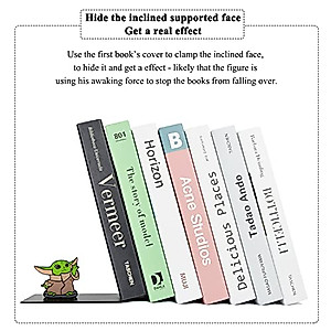 Cute Bookend for Office Desk Decor, Novelty Metal Book Ends Birthday Gifts for Men/Father/Husband, Heavy Duty Book End Stopper for Book Shelves Decorations (Metal)