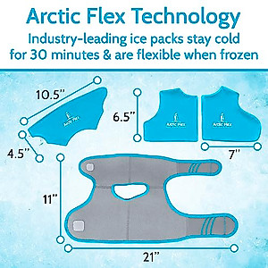 Vive Ankle Ice Pack Wrap - Foot Cold/Hot Compression Brace - Adjustable Freeze Support For Cooling/Heating Achilles Injuries, Tendonitis, Plantar Fasciitis, Sore Feet, Inflammation, Muscle Sprain