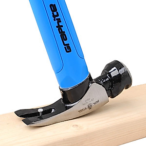 REAL STEEL Jacketed Graphite Magnetic 22 Oz Head Milled Face Framing Hammer with Straight Claw 0503