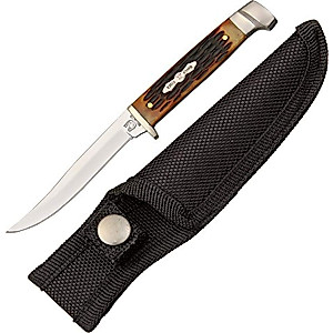 Rough Ryder Small Hunter Amber Bone