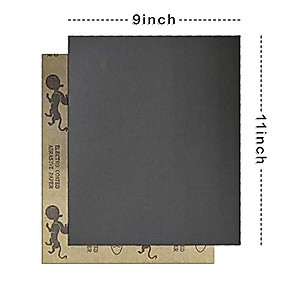 LANHU 600 Grit Sandpaper for Wood Furniture Finishing, Metal Sanding and Automotive Polishing, Dry or Wet Sanding, Multipurpose Sandpaper, 9 x 11 Inches, 25-Sheets