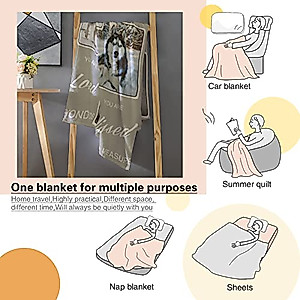 SIMIEEK Personalized Dog Photo Blanket with Name Custom Pet Picture Blankets Throws Customized Pet Photo Collage Blanket for Adults Kids, 30 to 80 Inches