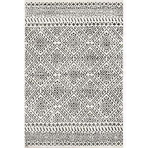 nuLOOM Camila Diamond Trellis Area Rug, 9' x 12', Off-white