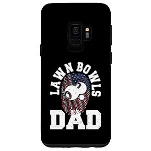 Galaxy S9 American Flag Fingerprint Patriotic Sports Lawn Bowls Dad Case
