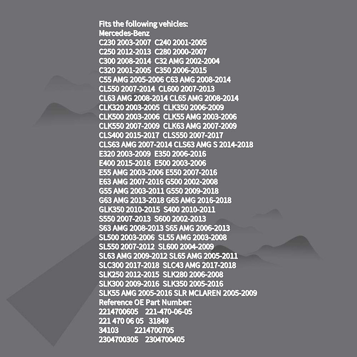 Fuel Tank Gas Cap Assembly Fits Mercedes-Benz C230 C240 C250 C280 C300 C32 C320 C350 C55 C63 CL550 CL600 CL63 CL65 Replace 2214700605 221-470-06-05 221 470 06 05