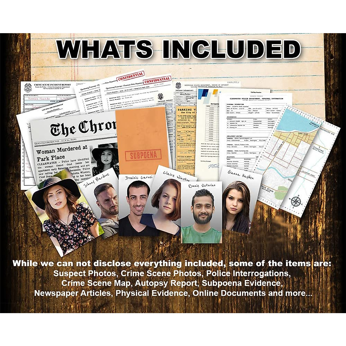 Detective Murder Unsolved Murder Mystery Game - Murder @ Park Place - Unsolved Murder Mystery Cold Case Files Game