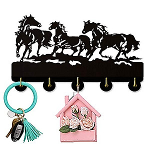 Running Horse Wall Coat Rack Wall Door Hook Lamp Hanger Living Room Kitchen Animals Vintage Hook Housekeeper Home Decor Wall Hook