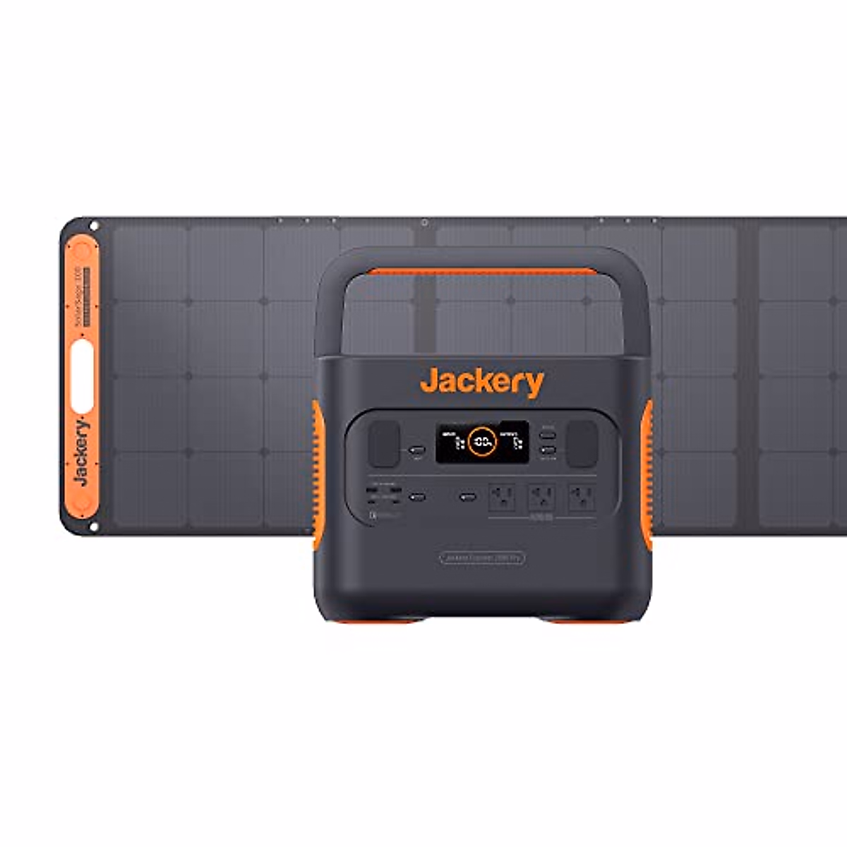 Jackery Solar Generator 2000 PRO 2160Wh Capacity with 1XSolar Panel SolarSaga 200W, 3x2200W AC Outlets, Fast Charging, Ideal for Home Backup, Emergency, RV Outdoor Camping