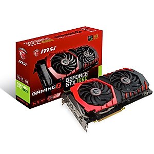 MSI GAMING GeForce GTX 1060 6GB GDRR5 192-bit HDCP Support DirectX 12 Dual TORX 2.0 Fan VR Ready Graphics Card (GTX 1060 GAMING X 6G)