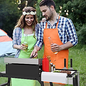 Grill Side Shelf for Blackstone 17" 22" 28" Griddle, Griddle Accessories for Blackstone 17 Inch 22 Inch 28 Inch Table Top Griddle, Black