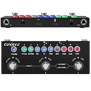 Multi Effects Guitar Pedal,Cube Baby Guitar Multi Effects Pedal Delay Chorus Phaser Reverb Effect Pedal