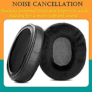 TaiZiChangQin Upgrade Ear Pads Earpads Ear Cushions Replacement Compatible with Mixcder E7 E 7 Headphones Hybrid Velour Black
