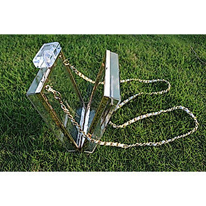 Women Acrylic Transparent Paris Perfume Shape Evening Bags Purses Clutch Vintage Banquet Handbag