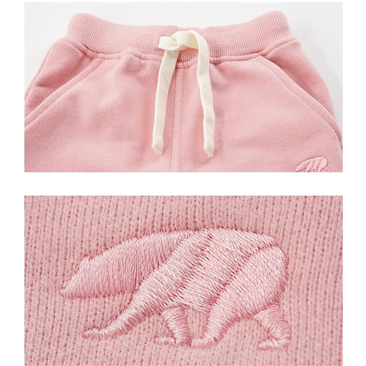 Toddler Baby Boys Girls Sweeatpants Cotton Pure Color Bear Active Jogger Pants with Drawstring 1-6T (2-3T, Dark Grey+Army Green)