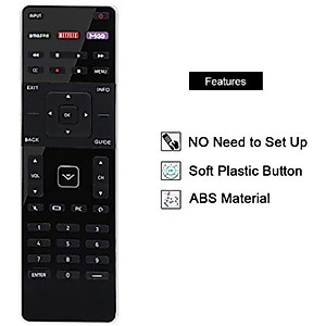 New QWERTY Dual Side Remote XRT500 with Back Light for VIZIO Smart TV M43-C1 M49-C1 M50-C1 M55-C2 M60-C3 M65-C1 M70-C3 M75-C1 M80-C3 M322I-B1 M422I-B1 M492I-B2 M502I-B1 M552I-B2 M602I-B3 M652I-B2