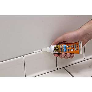 Gorilla Waterproof Caulk & Seal100% Silicone Sealant, 2.8oz Squeeze Tube, White (Pack of 1)