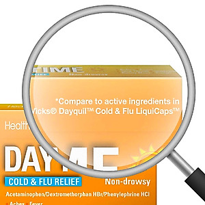 HealthA2Z® Daytime | Cold & Flu Medicine | Powerful Multi-Symptom Daytime(20 Softgels) (Daytime Cold & Flu Medicine (20 Count Pack of 1))