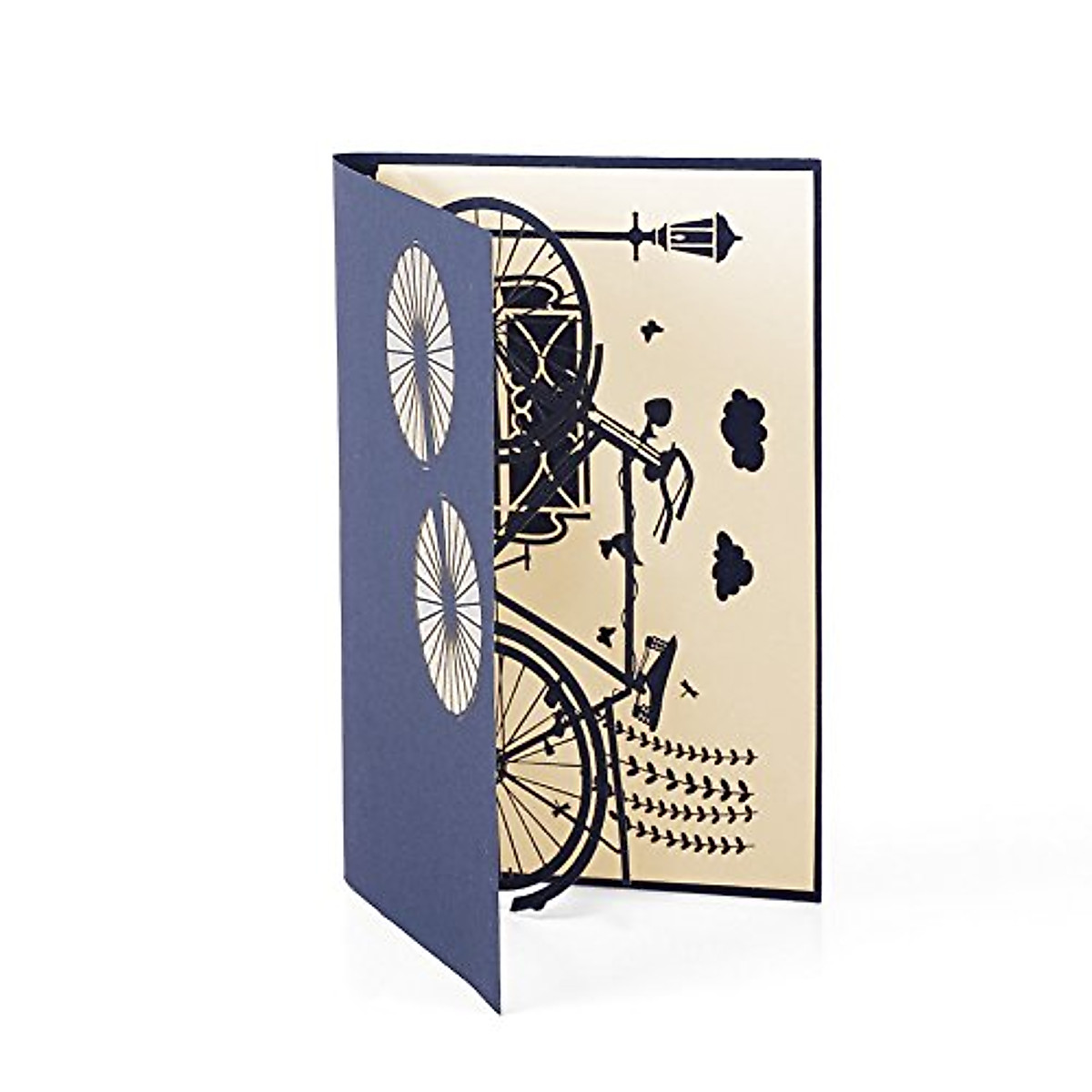 Paper Spiritz Retro Bicycle Pop up Cards Birthday, 3D Mother's Day Cards, Anniversary Thank You Wedding Greeting Card for Husband Father Brother, with Envelopes All Occasions