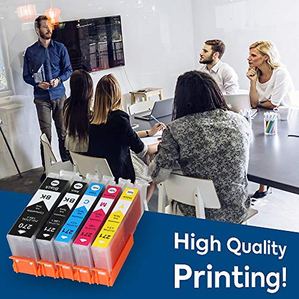 ALLWORK PGI270XL CLI271XL Compatible Ink Cartridges Replacement for Canon PGI-270XL CLI-271XL Works with Canon PIXMA TS6020 9020 5020 8020 MG7720 6821 5720 6820 5722 6800 5700 6822 5721 10 Pack