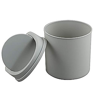 CadineUS 2 Liter Mini Desktop Trash Can with Swing Lid Tiny Garbage Can Trash Bin (Grey)