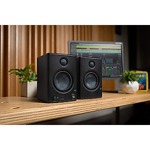 PreSonus Pair of Eris E3.5 BT 2-Way Studio Bluetooth Monitors with Studio One Prime DAW Studio Magic and Plug-in Suite Software Pack and LyxPro Condenser Recording Microphone Kit and Headphones