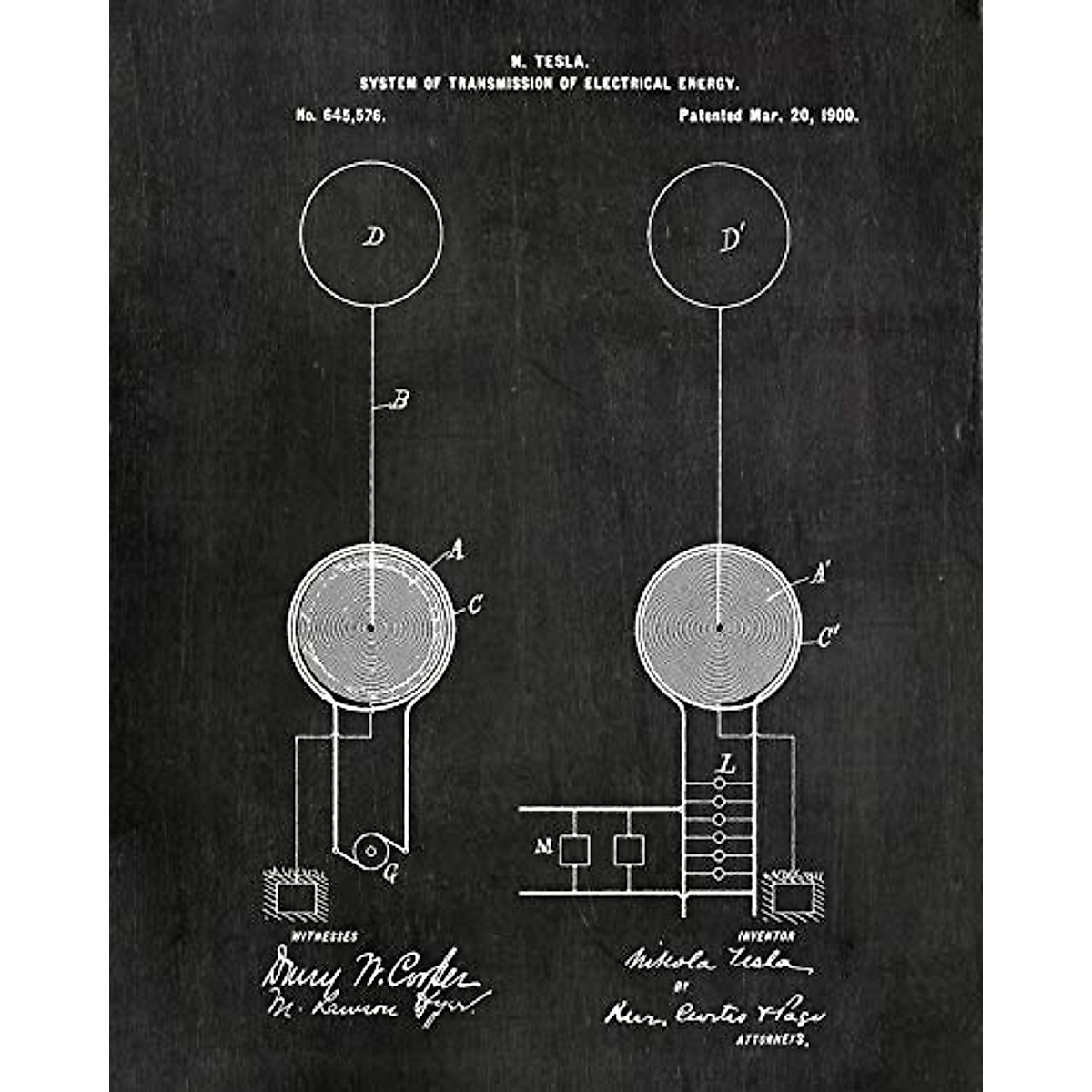 Nikola Tesla Gifts for Engineers - Steampunk Wall Decor SIX (8"x10") UNFRAMED Wall Art Patent Prints - Industrial Artwork Home Decor - Electrical, Coil, Nerd, Geek, Science, Physics Decorations