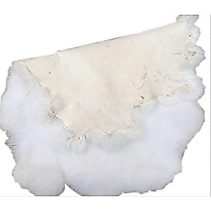 ZSCYD-yingda1992 5pcs Assorted Bulk Craft Grade Natural Rabbit Skins Real Quality Rabbit Pelts Perfect for Decoration, Cat/Dog Toys, Sewing, or Crafting Fur Hide 10" by 14"