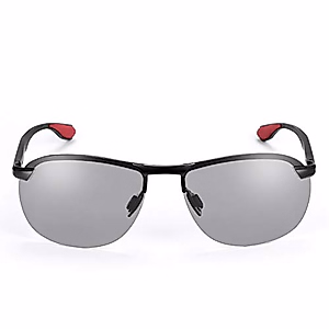 YIMI Polarized Photochromic Driving z87 Sunglasses For Men Women Day and Night safety glasses (photochromic/Black)