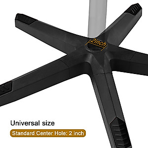 Frassie 28 inch Nylon Gaming Chair Base Replacement with 5 Casters, Heavy Duty Office Chair Base Part