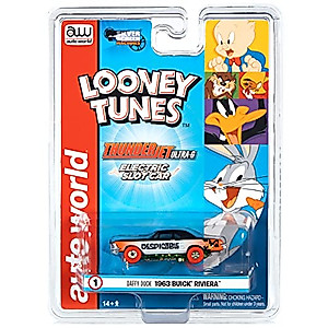 Auto World Thunderjet R33 Looney Tunes Daffy Duck - 1963 Buick Riviera HO Scale Slot Car