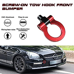 x xotic tech 1 Set Red Track Racing Style Aluminum Bumper Tow Hook for Mercedes-Benz C E S M CLA GLA GLK SLK X204