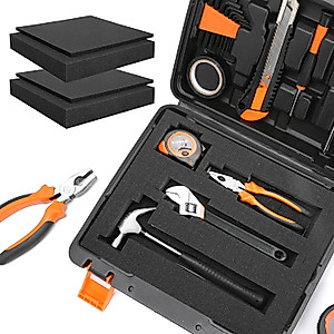 4 PCS Pick Apart Foam Insert -2 Size Pick and Pluck Foam -Pluck Pre Cube Sheet Foam with Bottom Use for Board Game Box Cases Storage Drawer (black 30 * 40)