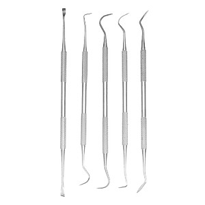 Yutoner Professional Dental Tools, Dog Dental Tooth Scaler and Scraper Stainless Steel Tartar Remover- 3, 4, 5, 6 Pack Stainless Steel Teeth Cleaning Tools for Dogs, Cats (5 Pack)