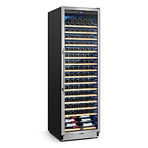 TYLZA Wine Fridge 24 Inch, 189 Bottles Large Wine Cooler Refrigerator, Built-in or Freestanding Tall Wine Cooler with Upgraded Compressor, Low Noise, Fast Cooling and Intelligent Temperature Memory