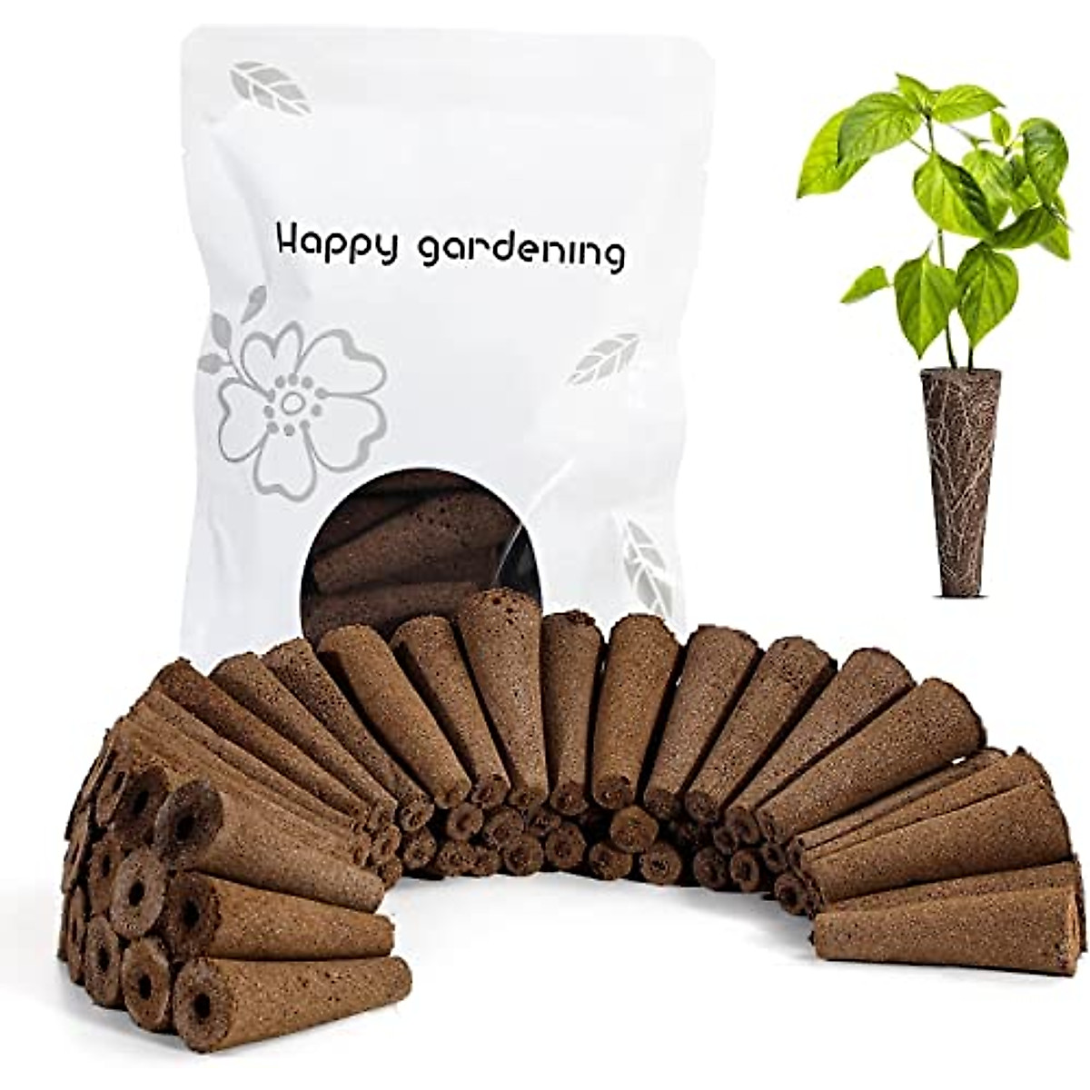 Ahopegarden Indoor Garden Hydroponic Growing System with 60pcs Grow Sponge Replacement